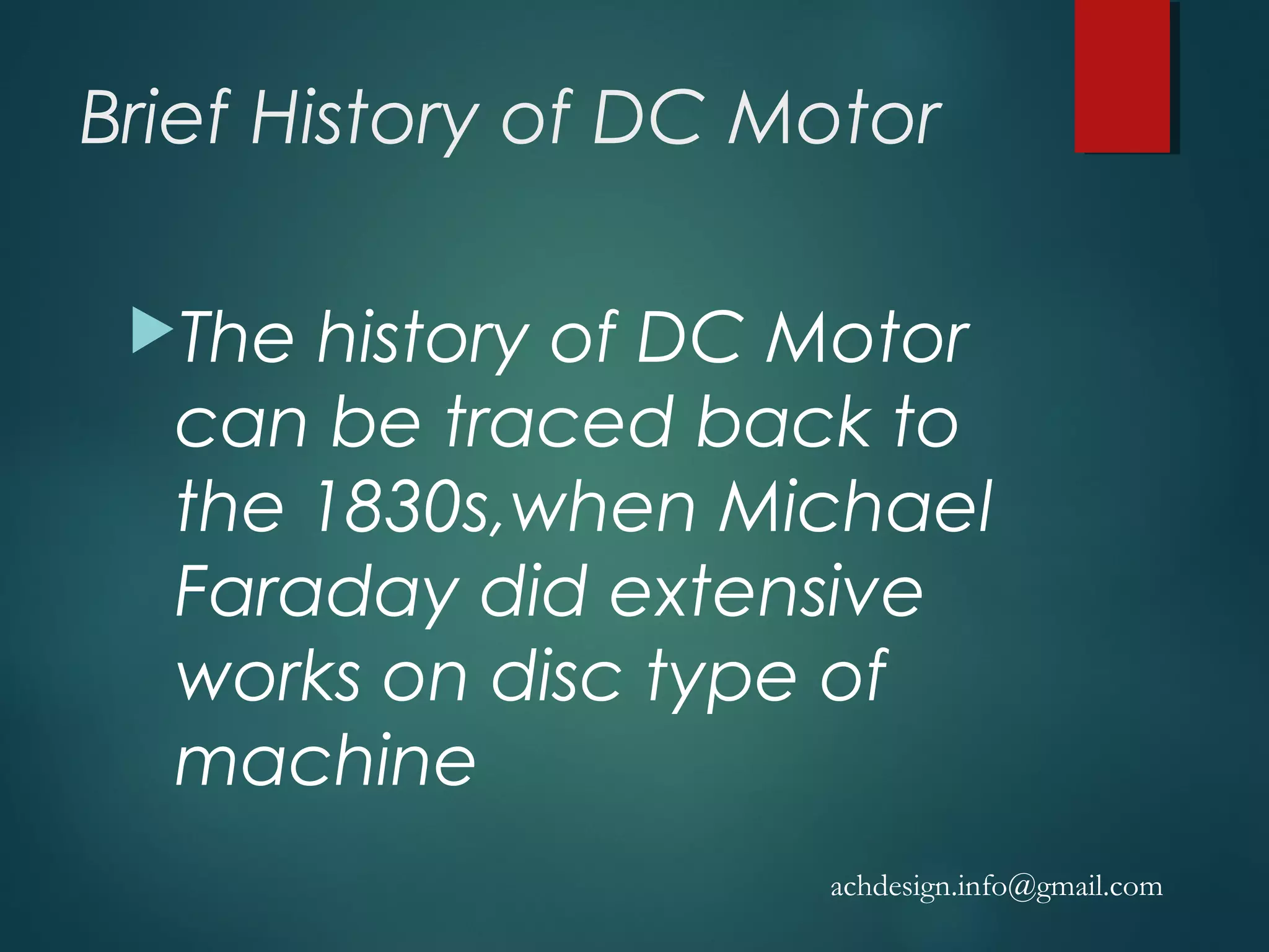 Presentation On Dc Motors | PPT