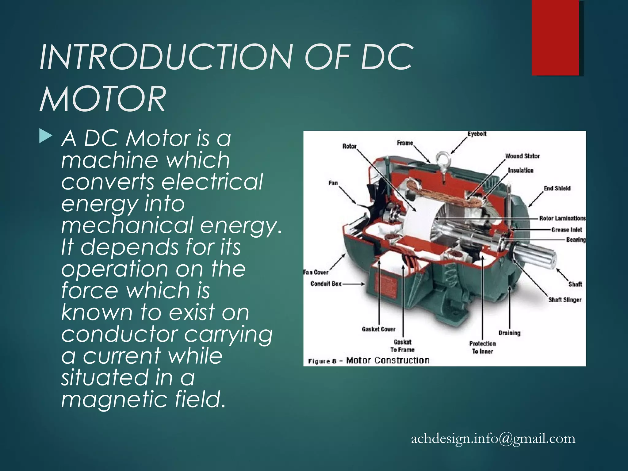 Presentation On Dc Motors | PPT