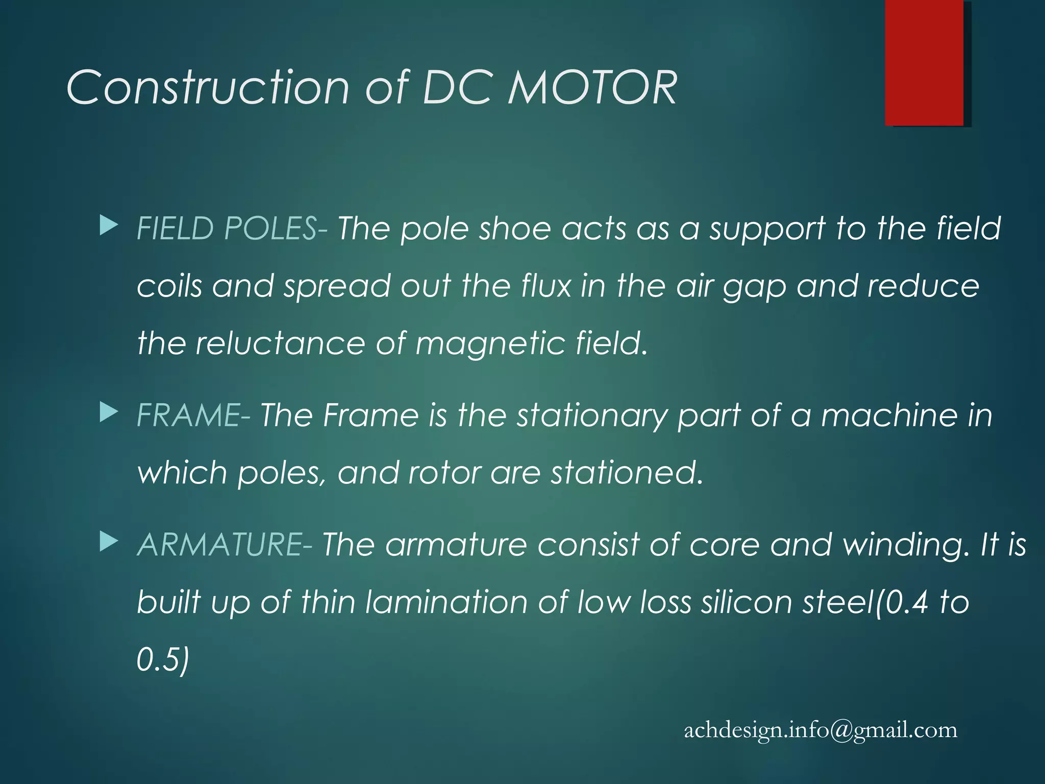 Presentation On Dc Motors | PPT | Physics | Science