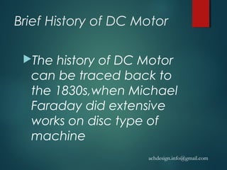 Presentation On Dc Motors | PPT