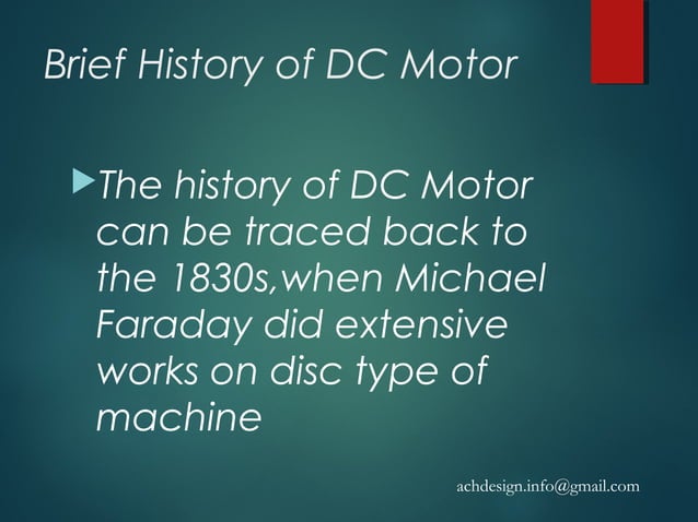 Presentation On Dc Motors | PPT | Physics | Science