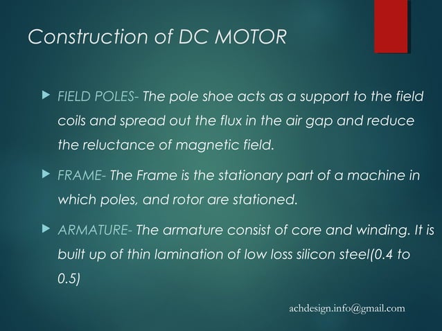 Presentation On Dc Motors | PPT | Physics | Science