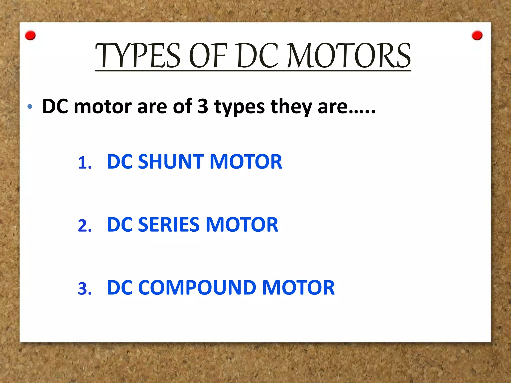 Dc motor ppt | PPTX