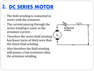 Dc motors and its types | PPTX
