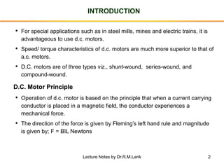 Dc motors | PDF