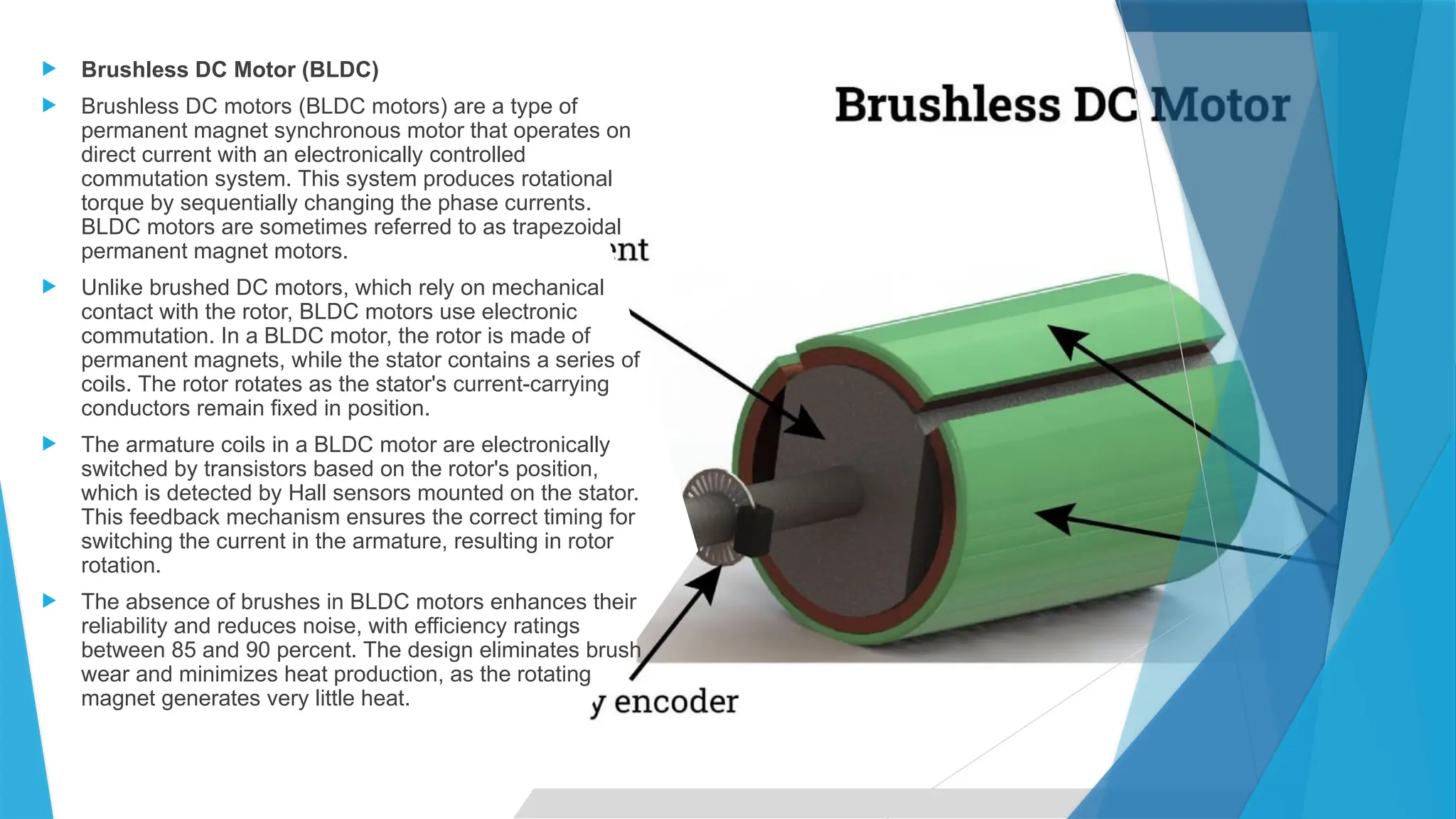 DC MOTORS basic details and information ppt | PPTX