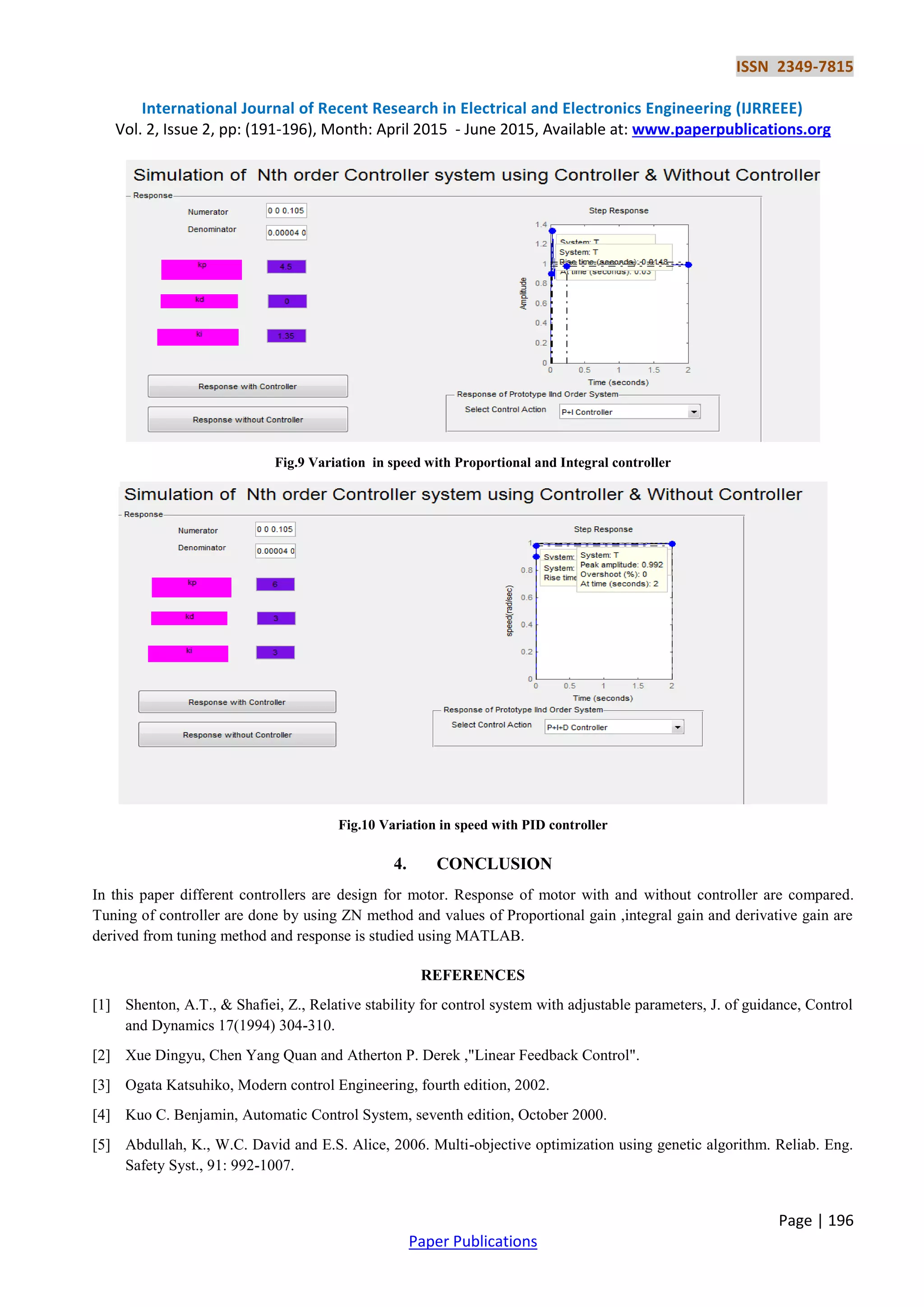 DC Motor Speed Control for a Plant Based On PID Controller | PDF