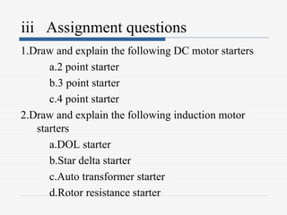 Dc motor starters | PPT