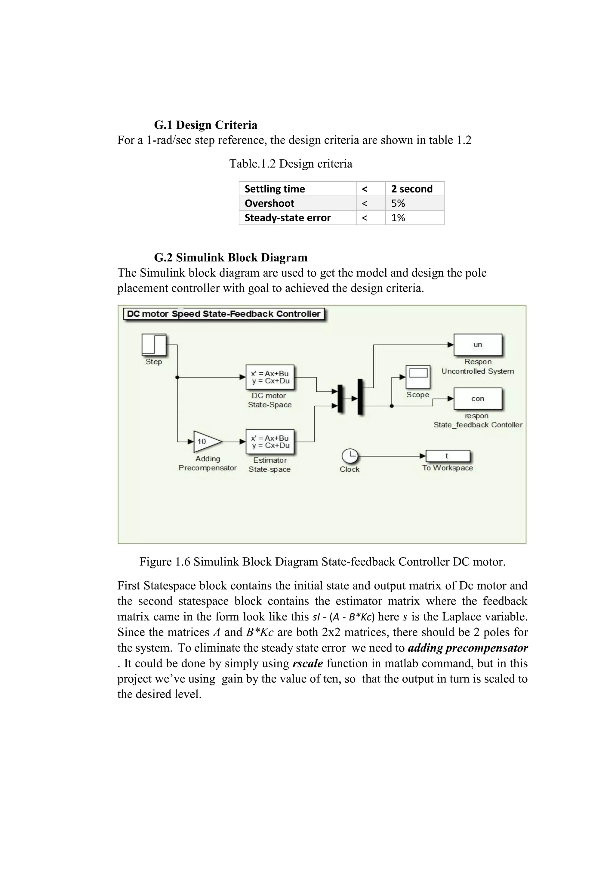 Dc Motor Modelling And Design Fullstate Feedback Controller Pdf