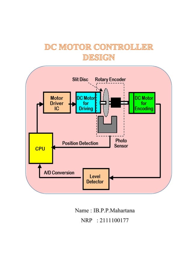 Dc Motor Modelling And Design Fullstate Feedback Controller Pdf
