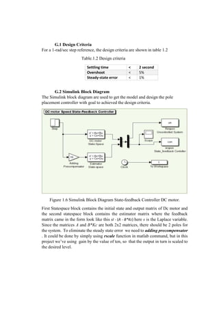 DC Motor Modelling & Design Fullstate Feedback Controller | PDF