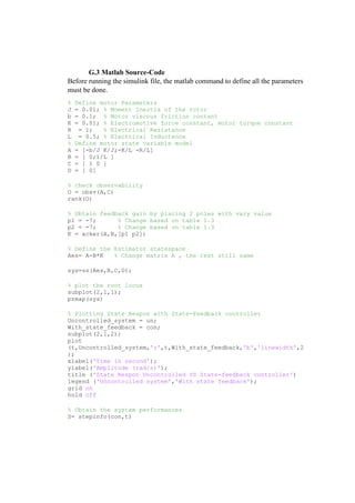 DC Motor Modelling & Design Fullstate Feedback Controller | PDF