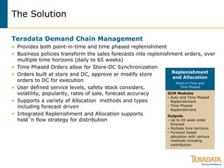Teradata Demand Chain Management (DCM): Version 4 | PDF