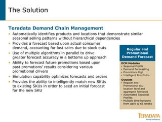 Teradata Demand Chain Management (DCM): Version 4 | PDF