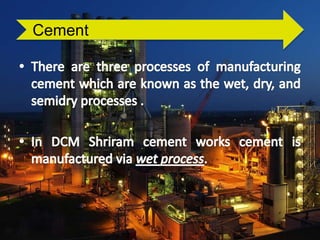 Cement manufacturing process | PPTX