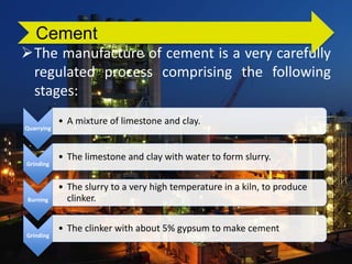 Cement manufacturing process | PPTX