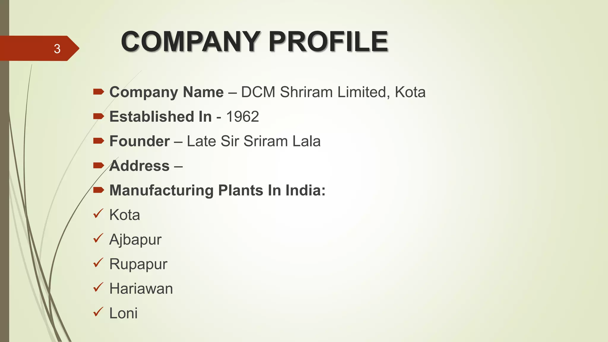 ppt on the Dcm shriram limited, kota | PPTX