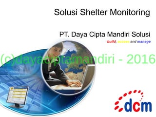 Dcms solution for shelter monitoring | PPT