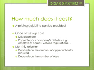 Dcms system™ presentation | PPTX