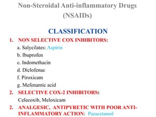 Non-Steroidal Anti-Inflammatory Drugs (NSAIDs) Classification and ...