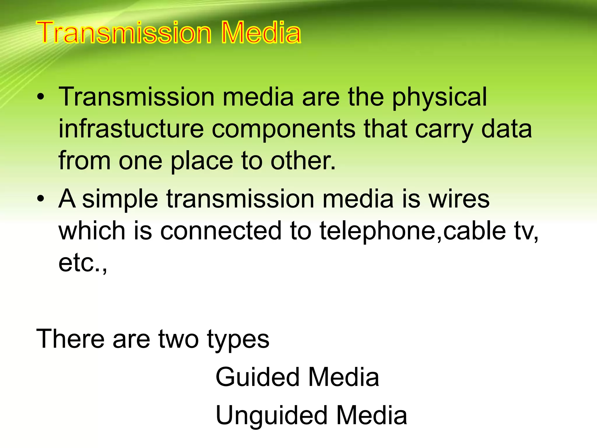 Transmission Media. | PPTX