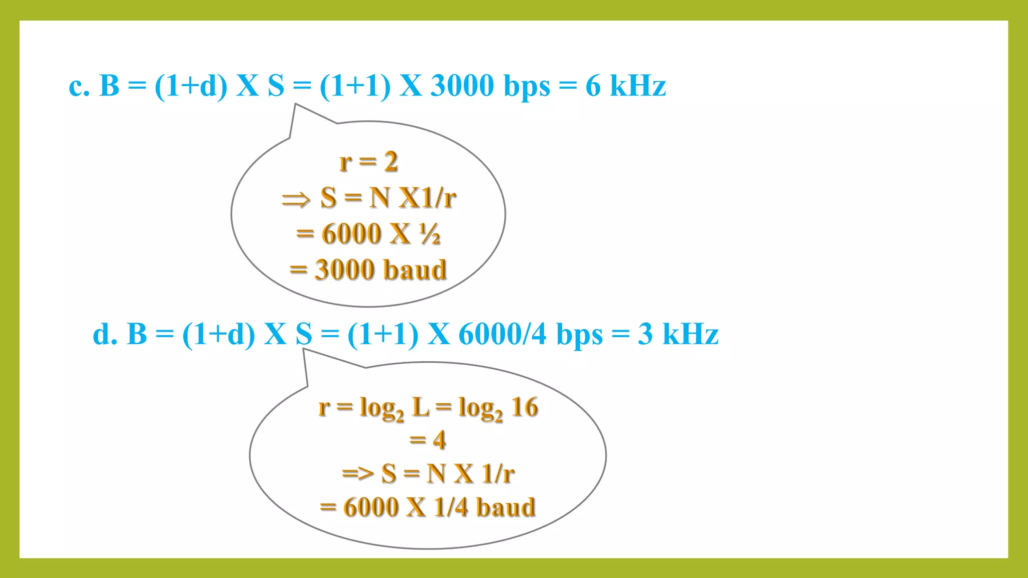 Physical Layer Numericals - Data Communication & Networking | PDF