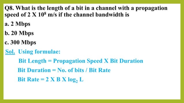 Physical Layer Numericals - Data Communication & Networking | PDF ...