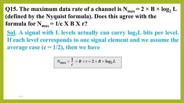 Physical Layer Numericals - Data Communication & Networking | PDF ...