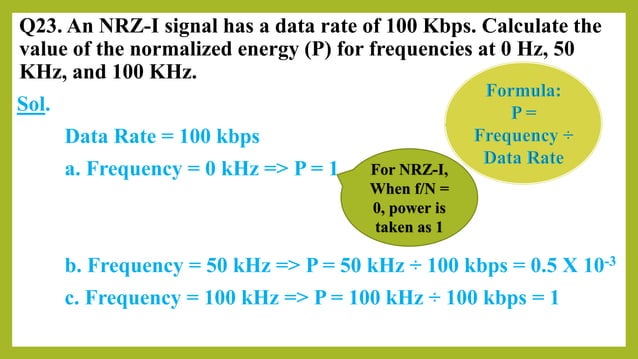 Physical Layer Numericals - Data Communication & Networking | PDF ...