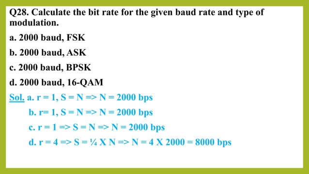 Physical Layer Numericals - Data Communication & Networking | PDF ...