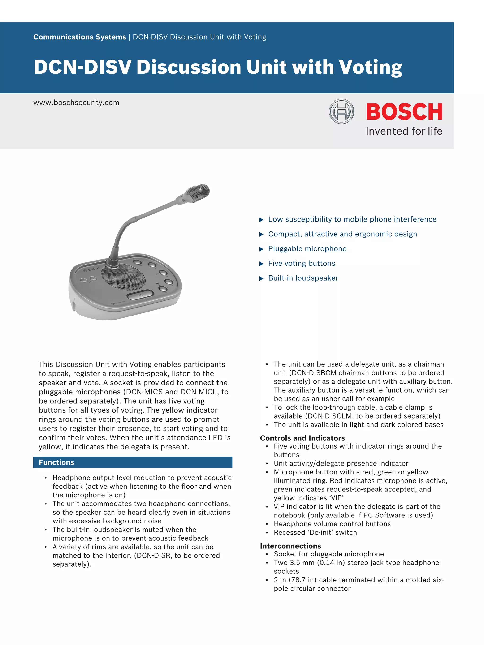 bosch dcn-disv-l | PDF