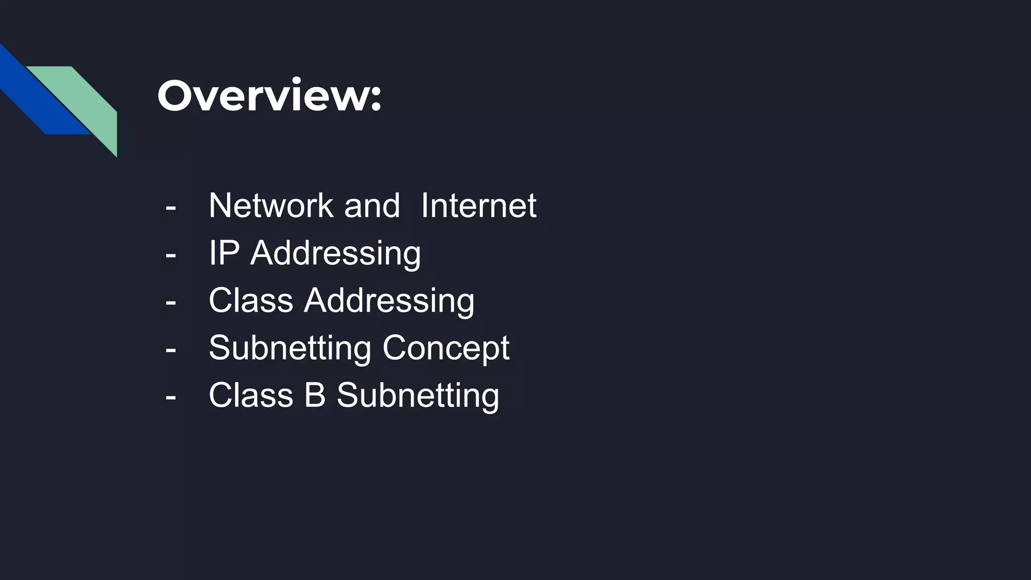 Dcn class a subnetting | PPTX