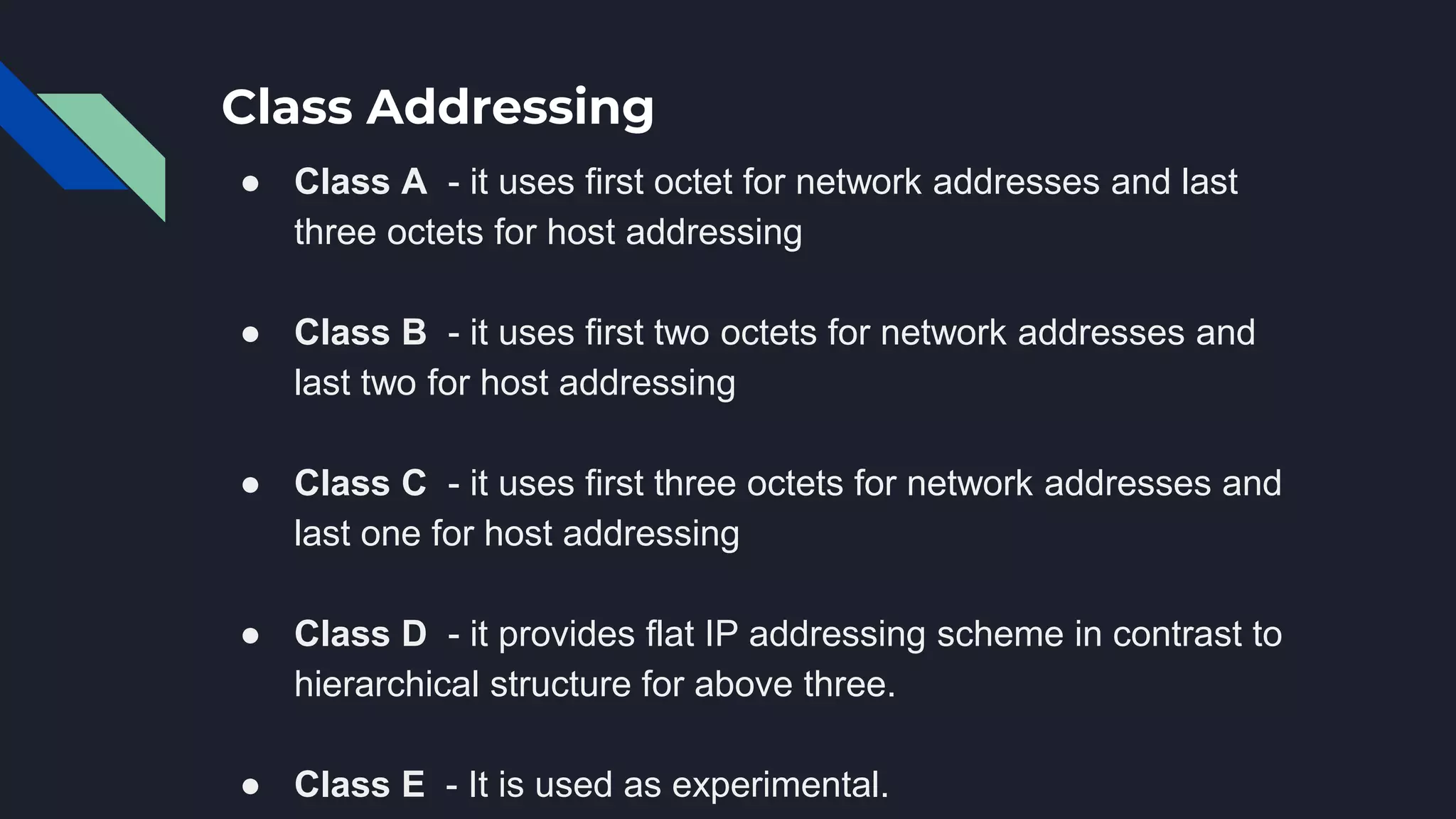 Dcn class a subnetting | PPTX