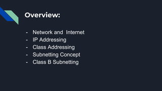 Dcn class a subnetting | PPTX