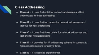 Dcn class a subnetting | PPTX