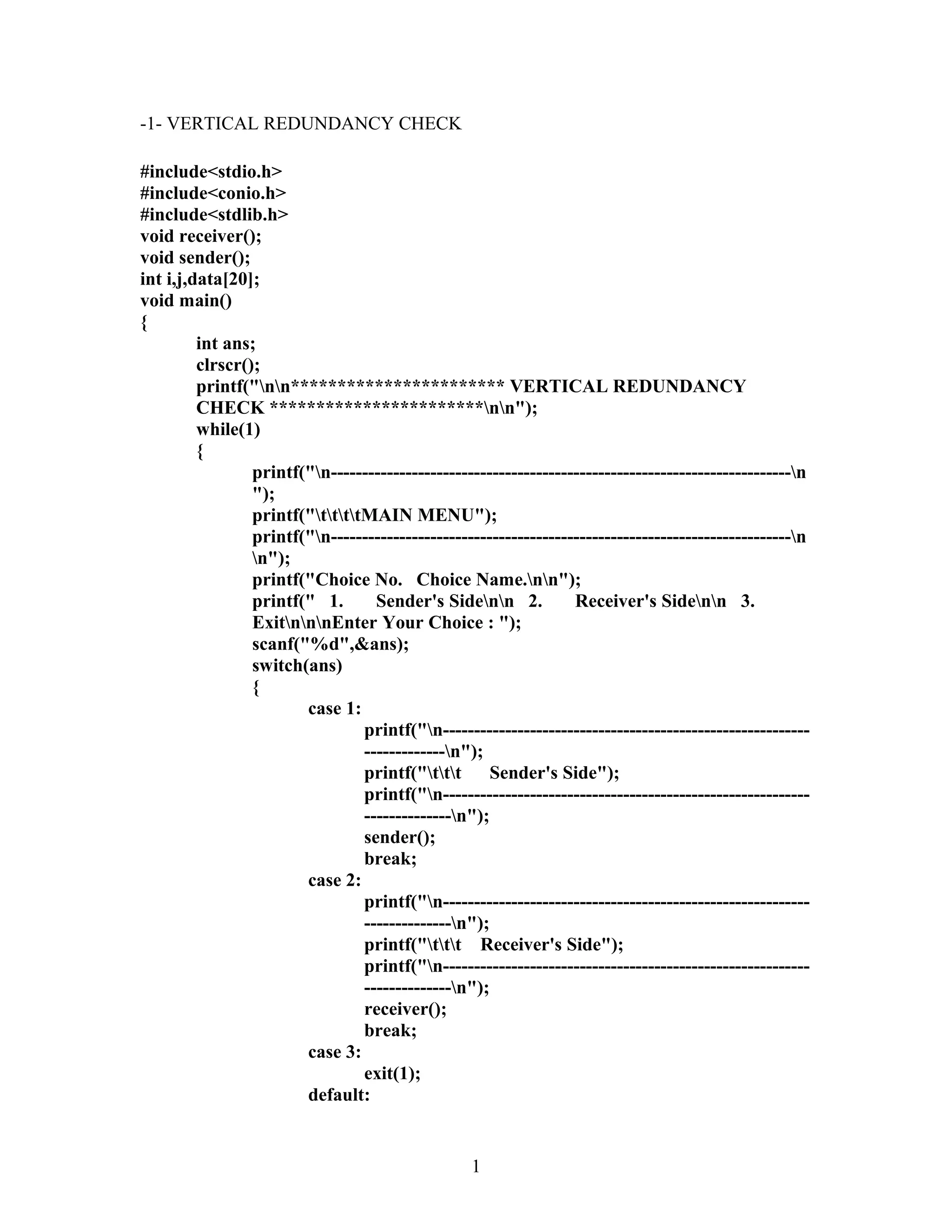 Dcn code and output | DOC