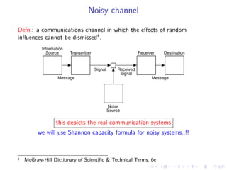 Introduction to Channel Capacity | DCNIT-LDTalks-1 | PDF