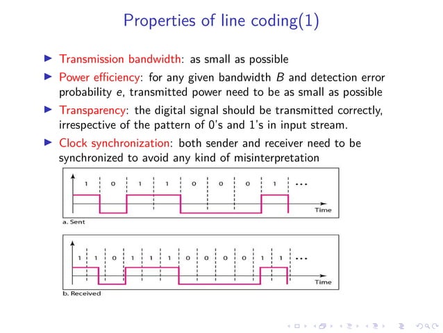 Introduction To Line Coding Schemes Pdf Computer Networking Computing