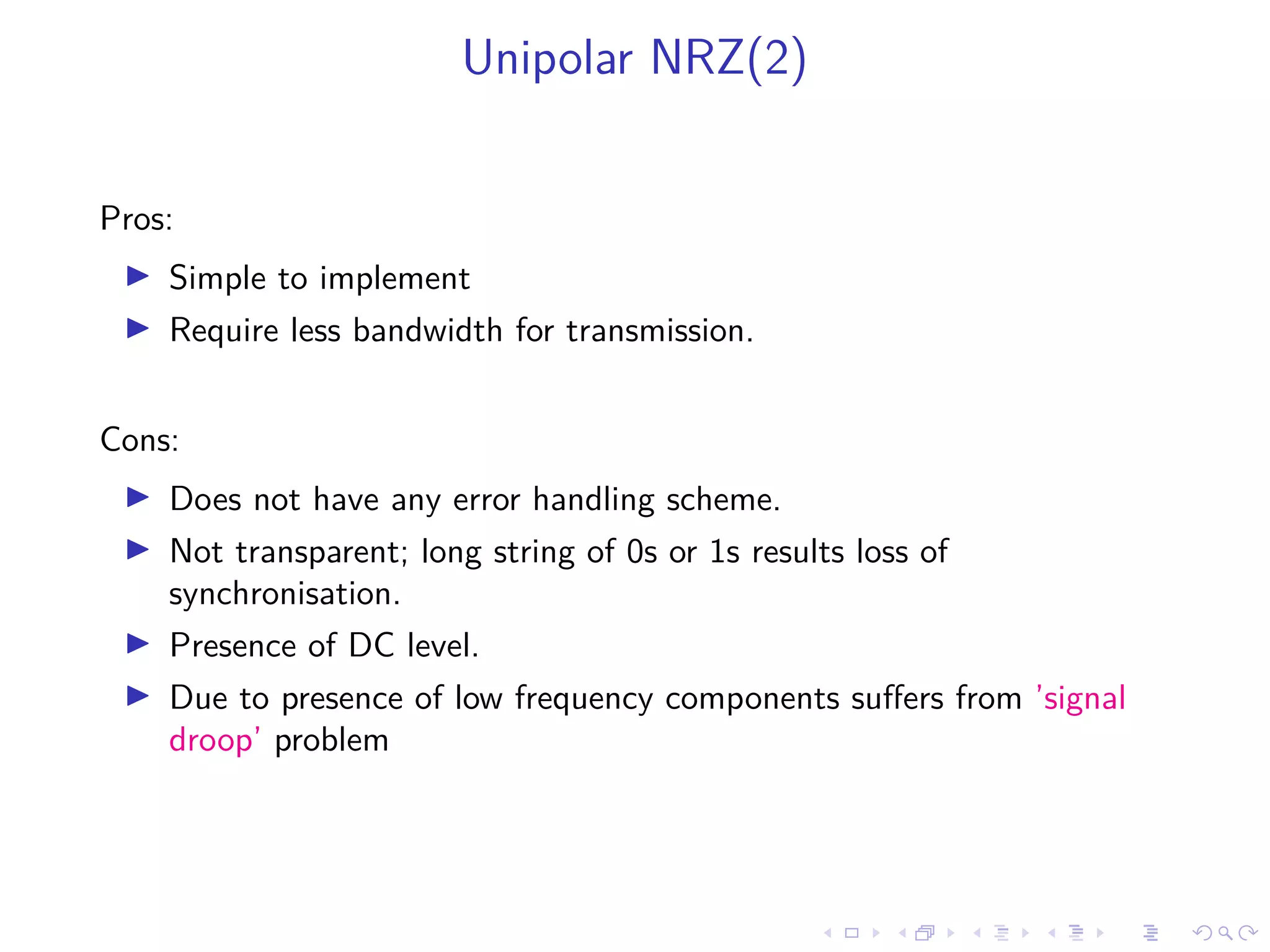 Unipolar Encoding Techniques: NRZ & RZ | PDF