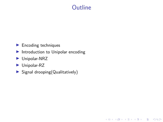 Unipolar Encoding Techniques: NRZ & RZ | PDF