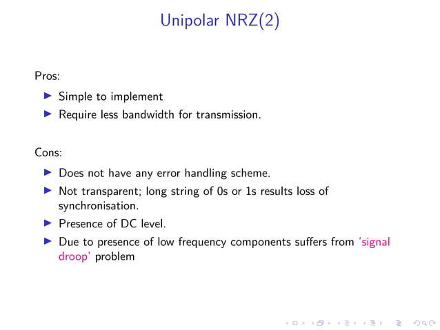 Unipolar Encoding Techniques: NRZ & RZ | PDF