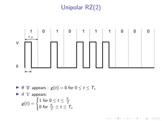 Unipolar Encoding Techniques: NRZ & RZ | PPT
