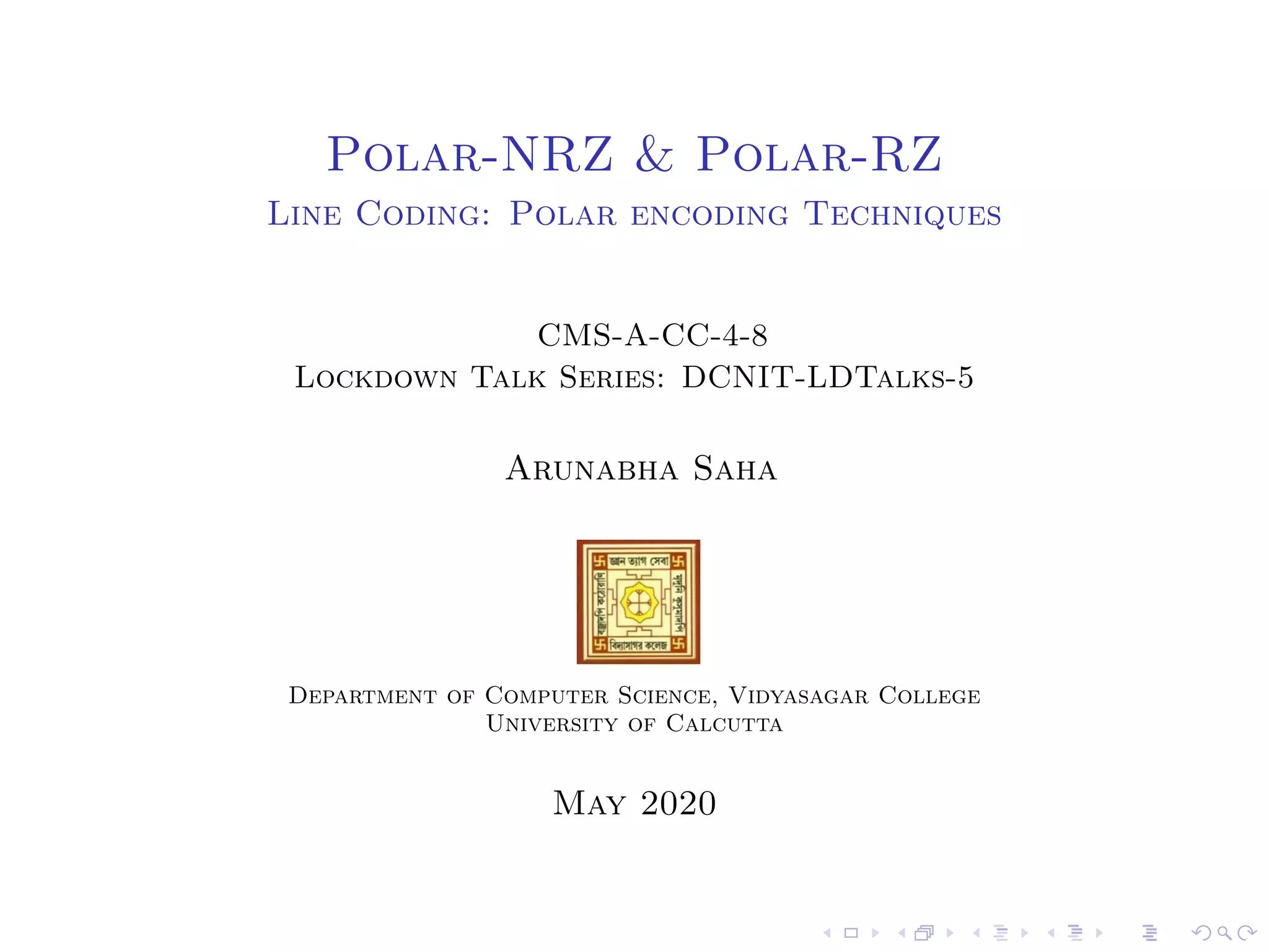 Polar-NRZ & Polar-RZ encoding schemes | PPT