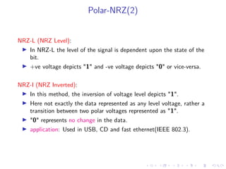Polar-NRZ & Polar-RZ encoding schemes | PDF