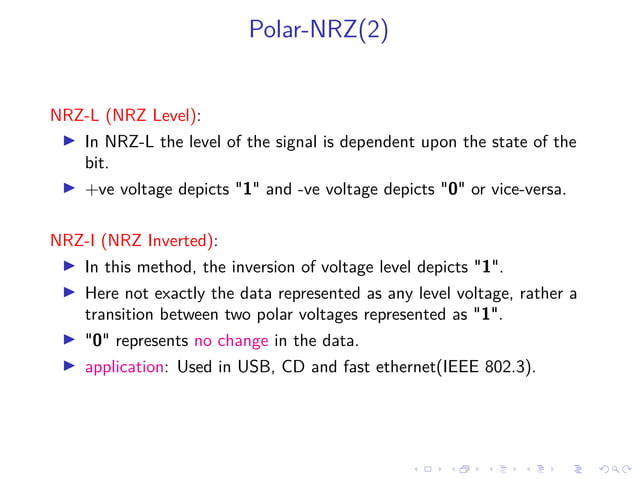 Polar-NRZ & Polar-RZ encoding schemes | PDF | Consumer Electronics | Technology & Computing