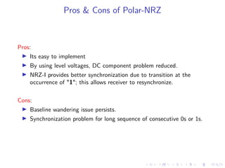 Polar-NRZ & Polar-RZ encoding schemes | PDF