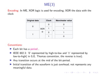 Manchester & Differential Manchester encoding scheme | PDF