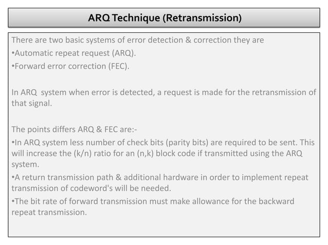 Dcn Error Detection And Correction Pptx