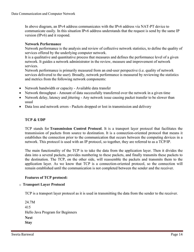 Network Layer & Transport Layer | PDF | Computer Networking | Computing