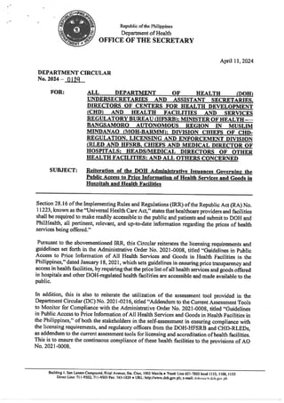 DC No. 2024-0129 Public Access to Price Information | PDF